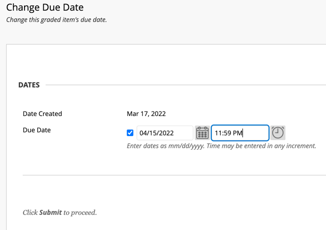 Setting Assignment Dates – Harmonize