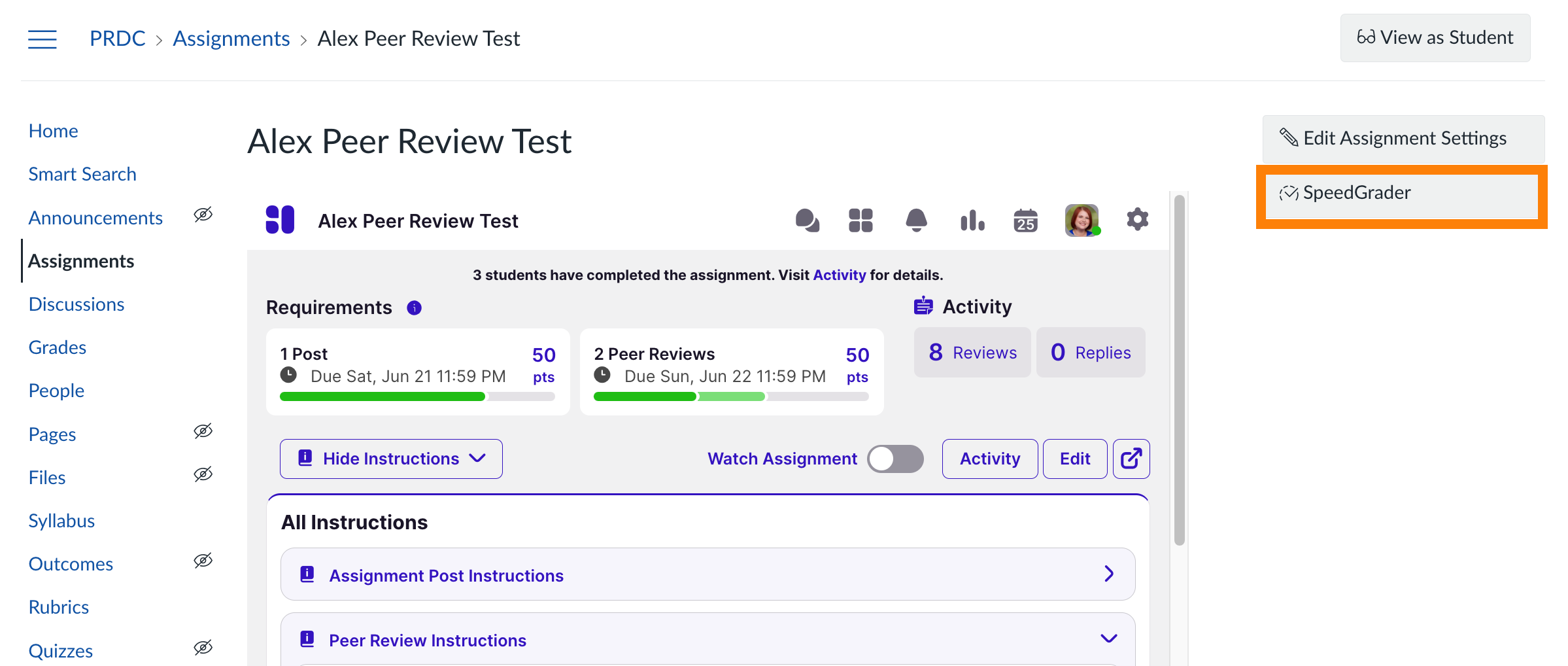 Grading a Peer Review Assignment – Harmonize